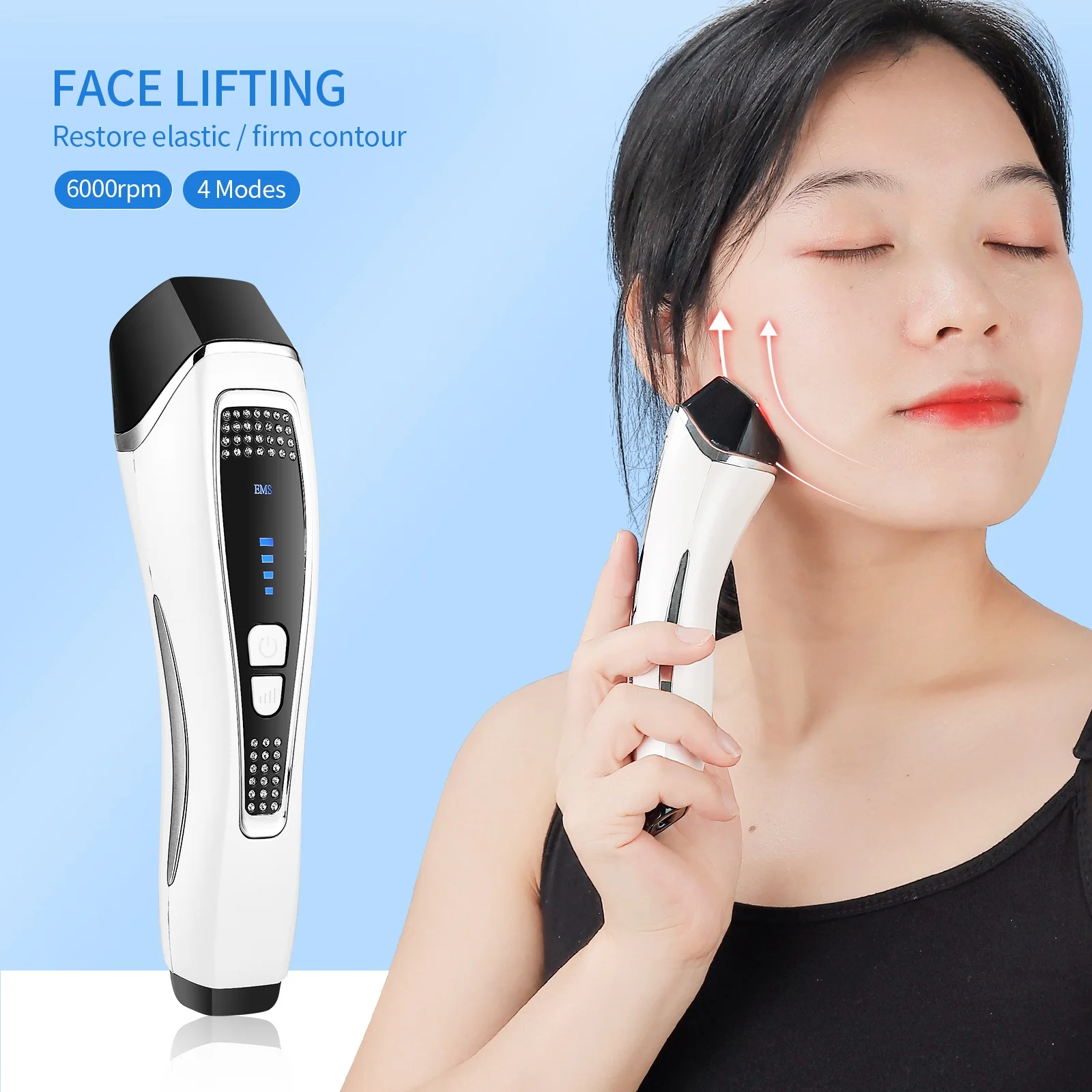 Ems Microcurrent Led Facial Anti-wrinkle Pulse Beauty Device Neck ...