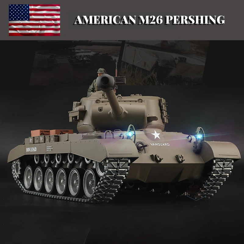 1-16-Henglong-3838-1-American-M26-Pershing-Heavy-Tank-RC-Model-Metal ...