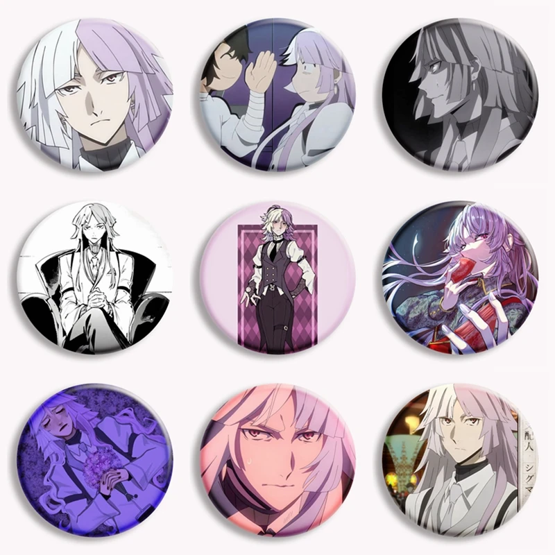 Japan-Anime-Bungou-Stray-Dogs-Sigma-Button-Pin-Creative-Fan-Art-Meme ...