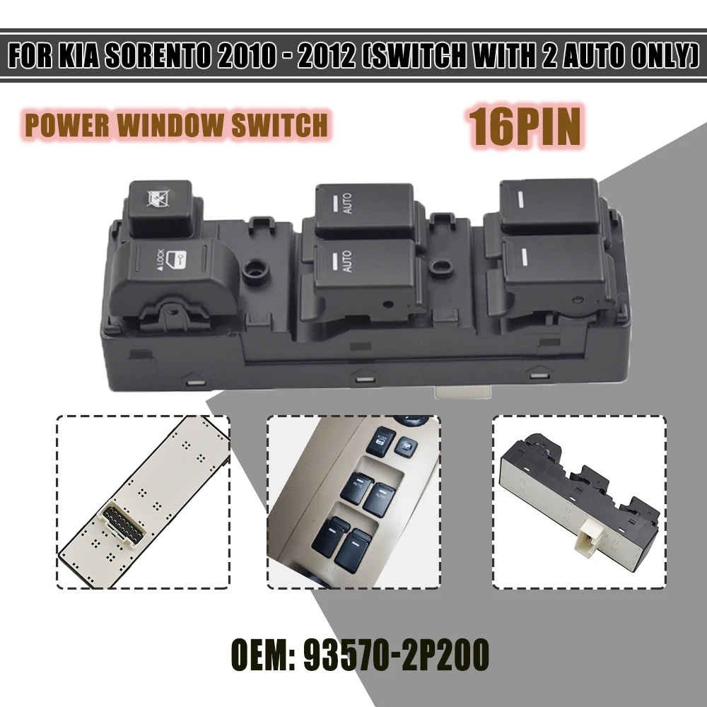 93570-2P200 New Front Left Power Window Master Switch For KIA Sorento ...