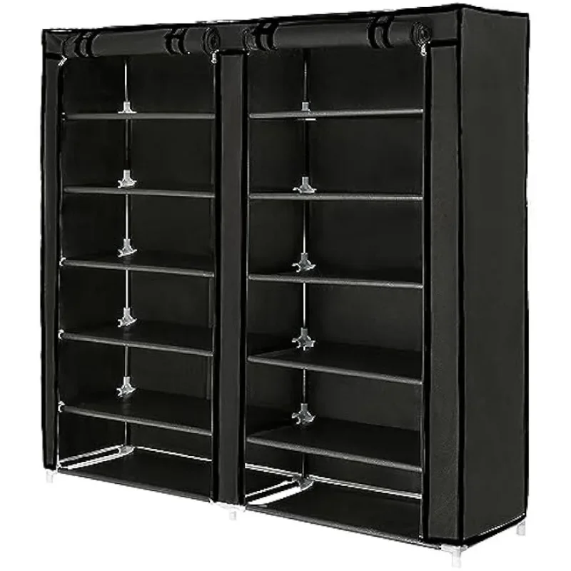 7 Tier Shoe Rack Storage Organizer, 36 Pairs Portable Double Row Shoe ...