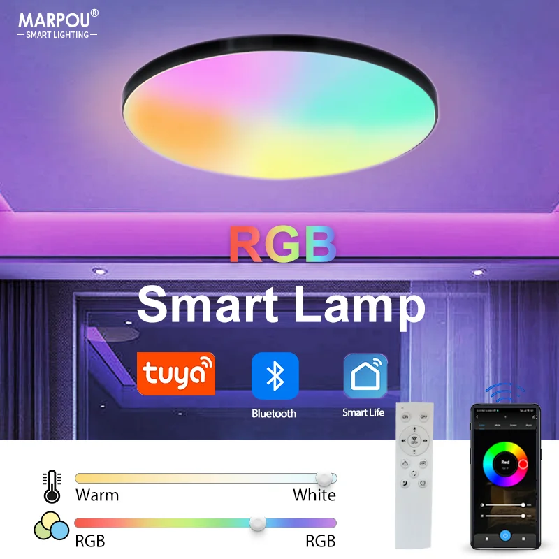 30W-36W-Smart-LED-Ceiling-Light-RGB-Dimming-APP-TUYA-Remote-Control ...