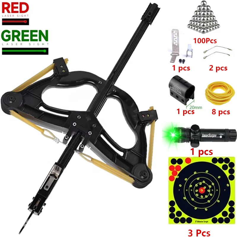 Laser-Bow-Metal-4-shares-Power-Hunting-Steel-Ball-Slingshot-Composite ...