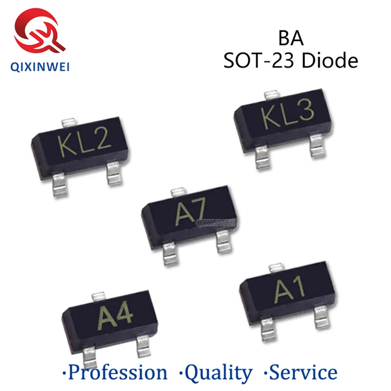 50Pcs-SMD-Dual-Switching-Diode-Transistor-BAV70LT1G-BAV99-A7W-BAT54A-KL2-BAT54C-KL3-BAT54S-KL4 ...