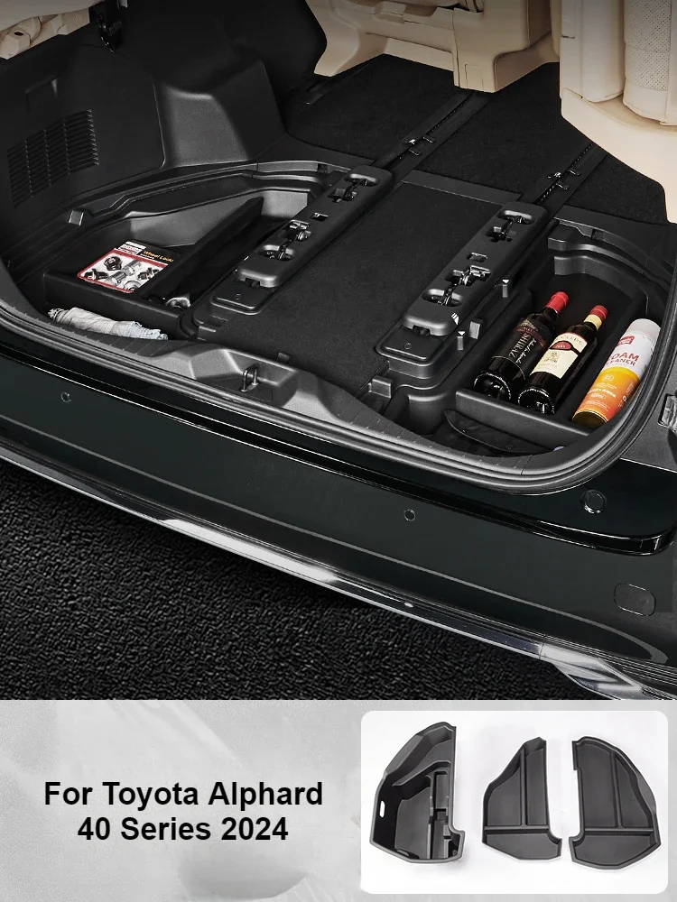 Rear Trunk Storage Box Double Layer Hidden Boot Organizer For Toyota ...
