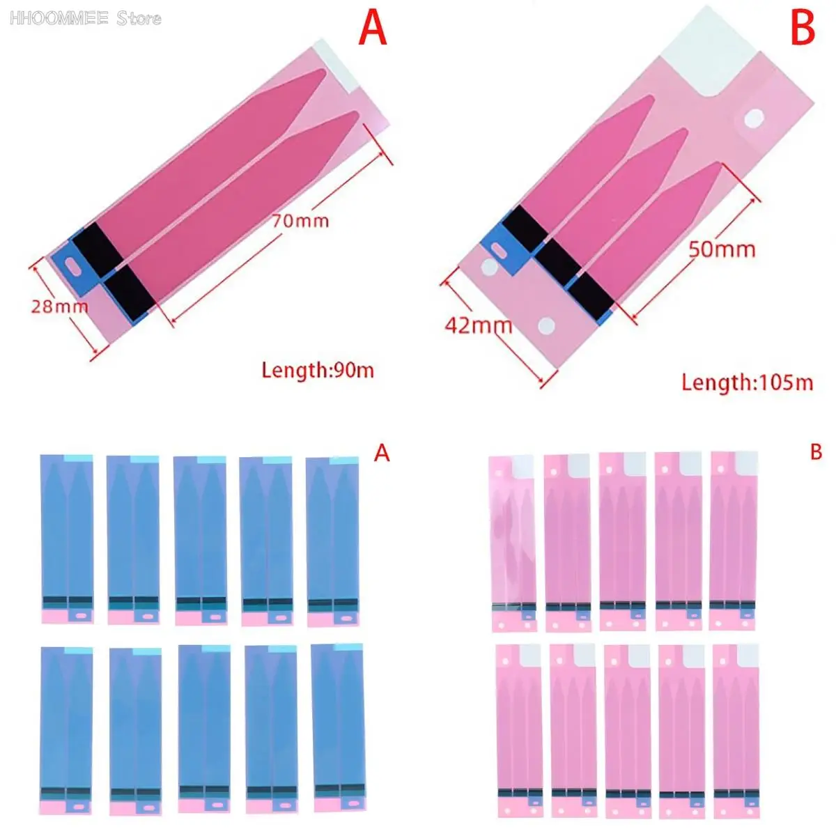 10pcs Universal Battery Adhesive Sticker For Huawei Xiaomi Vivo Redmi ...