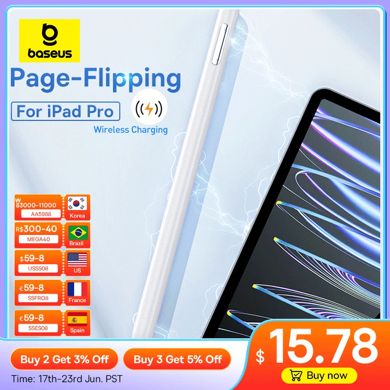 Baseus-Wireless-Charging-Stylus-Pen-for-Apple-Pencil-Remote-Page-Flipping-Palm-Rejection-Touch ...