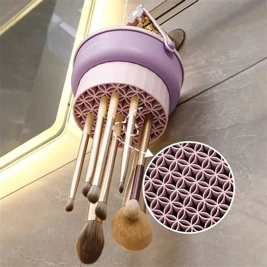 1PCS-Silicone-Washing-Bowl-Makeup-Brush-Cleaning-Box-Make-up-Egg-Drying ...