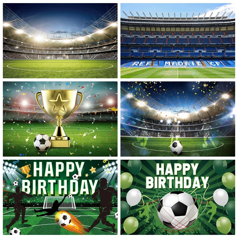 Football-Backdrop-Real-Madrid-Stadium-Champion-Cup-Soccer-Field-Boy ...
