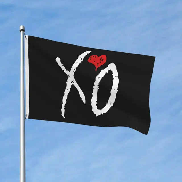 Xo Logo NEW Xo Tattoo The Weeknd Double Sided Banner Breeze Flag