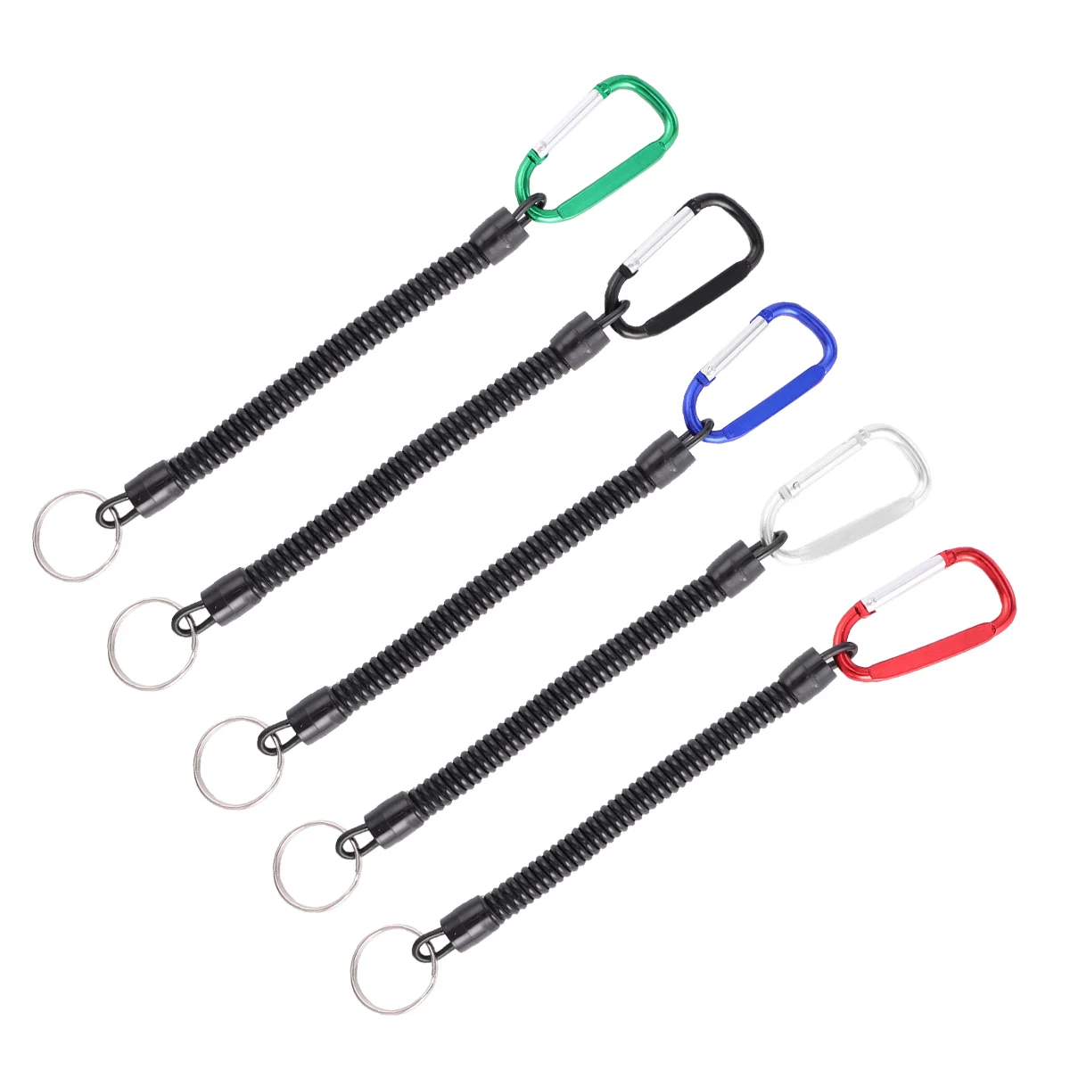 5Pcs-Fishing-Lanyards-Pole-Safety-Coil-Lanyard-Retractable-Wire-Inside ...