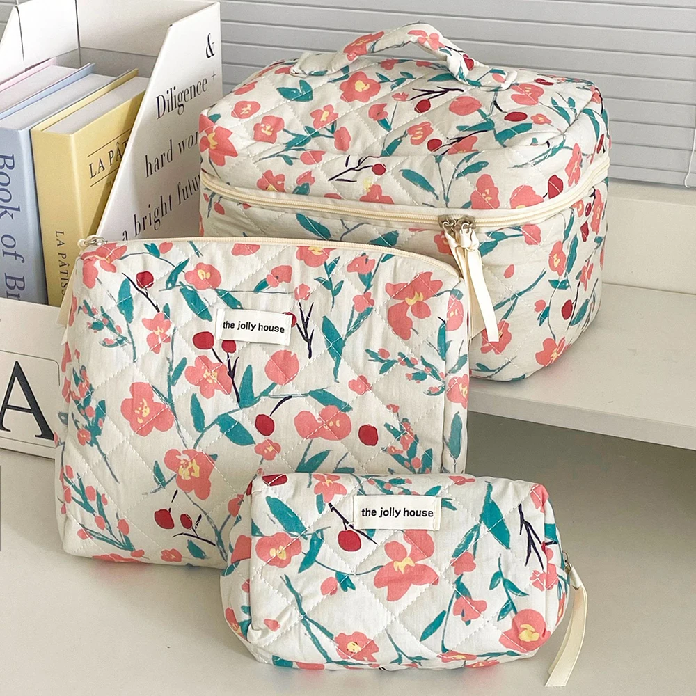 Fashion-Flower-Quilting-Women-s-Cosmetic-Bag-Portable-Tote-Cotton ...