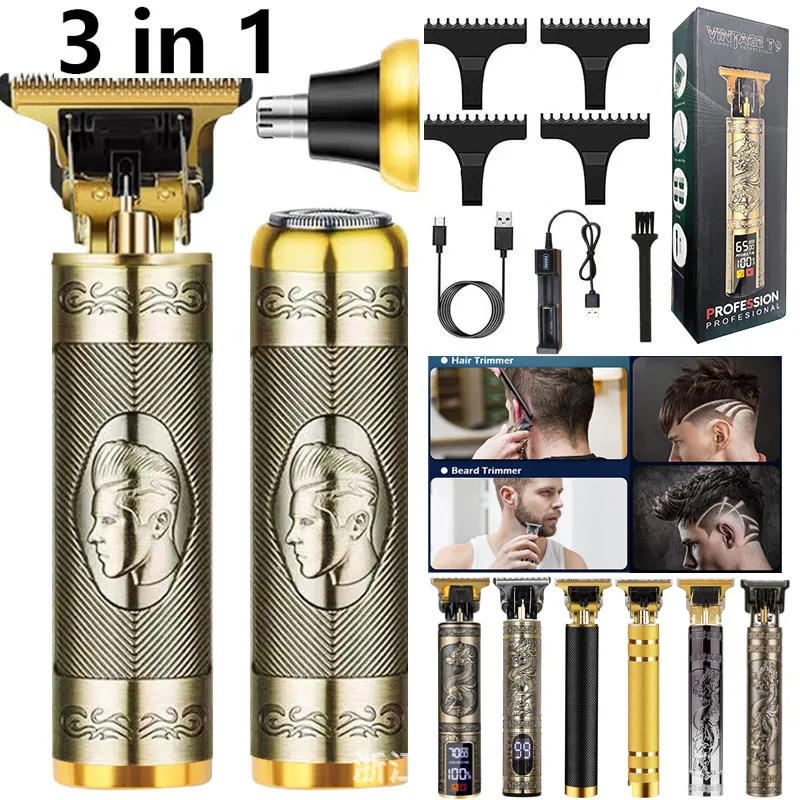 Professional-3-in-1-Wireless-Waterproof-Full-Set-Barber-Mens-Beard ...