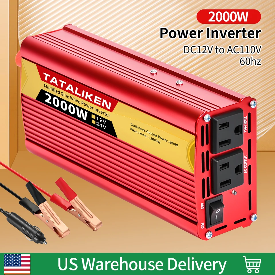 Inverters 12V/24V 110V 60HZ 600W 1500W 2000W 2500W, Portable Vehicle ...