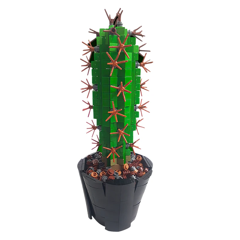 Gobricks cactus mini blocos de construção diy criativo bonsai simulação ...
