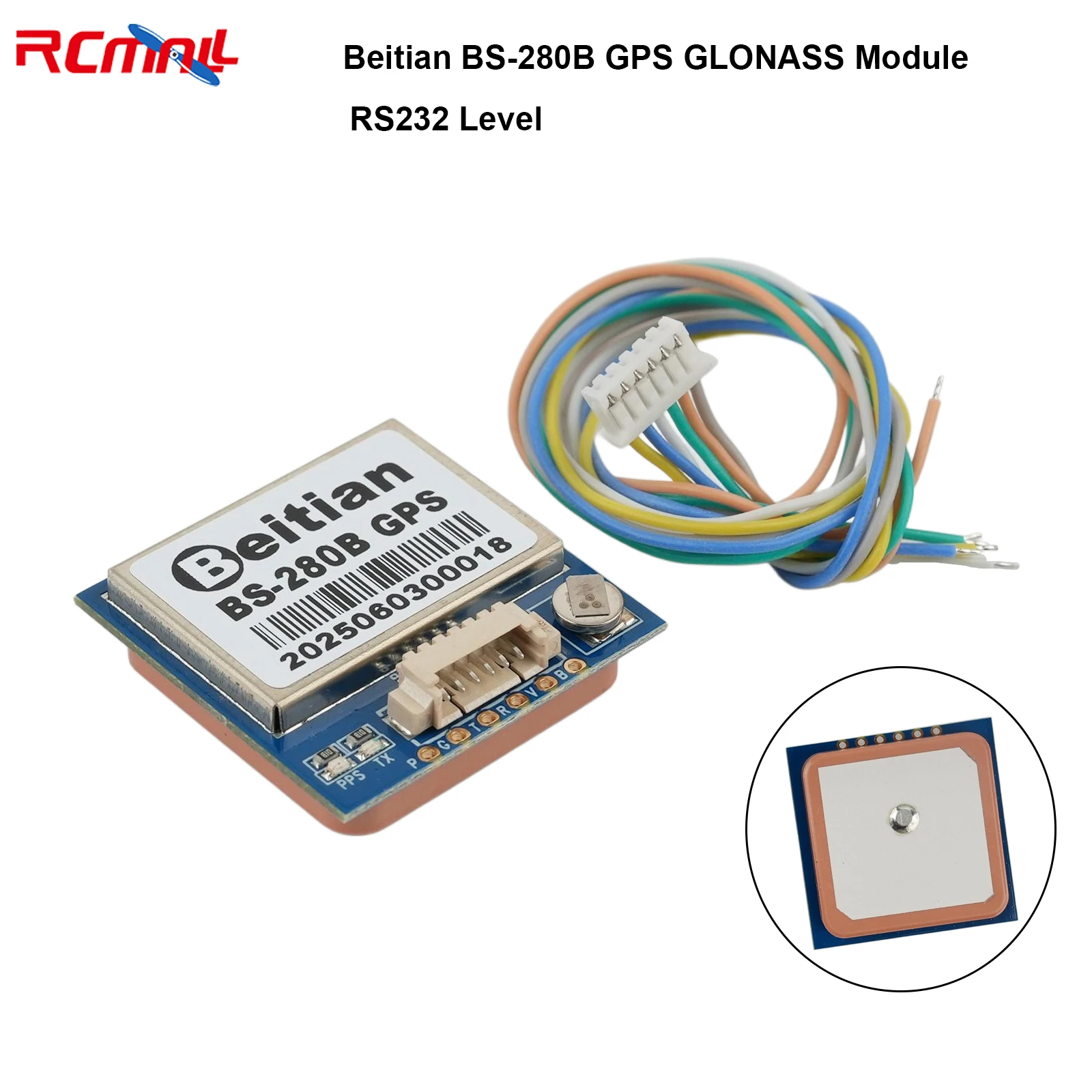 Beitian BS-280B GPS GLONASS Module RS232 Level with Flash GNSS Receiver ...