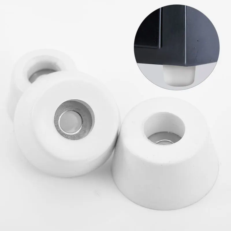 PIED DE MEUBLE,12--Pieds de meubles en caoutchouc blanc, 10 pièces ...