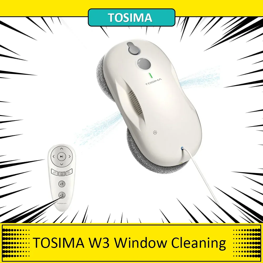 TOSIMA-W3-Window-Cleaning-Robot-90W-3800Pa-Suction-650mAh-Bi ...