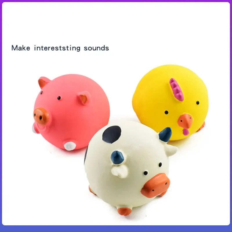 Pet-Interactive-Toy-for-Dog-Cat-Screaming-Rubber-Chicken-Pig-Cow-Toy ...
