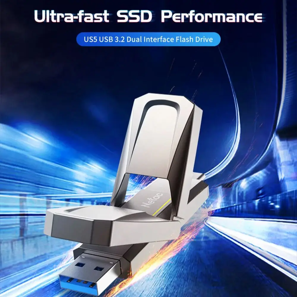 Netac-550MB-s-USB3-2-Type-C-Solid-State-USB-Drive-Flash-Disk-128gb ...