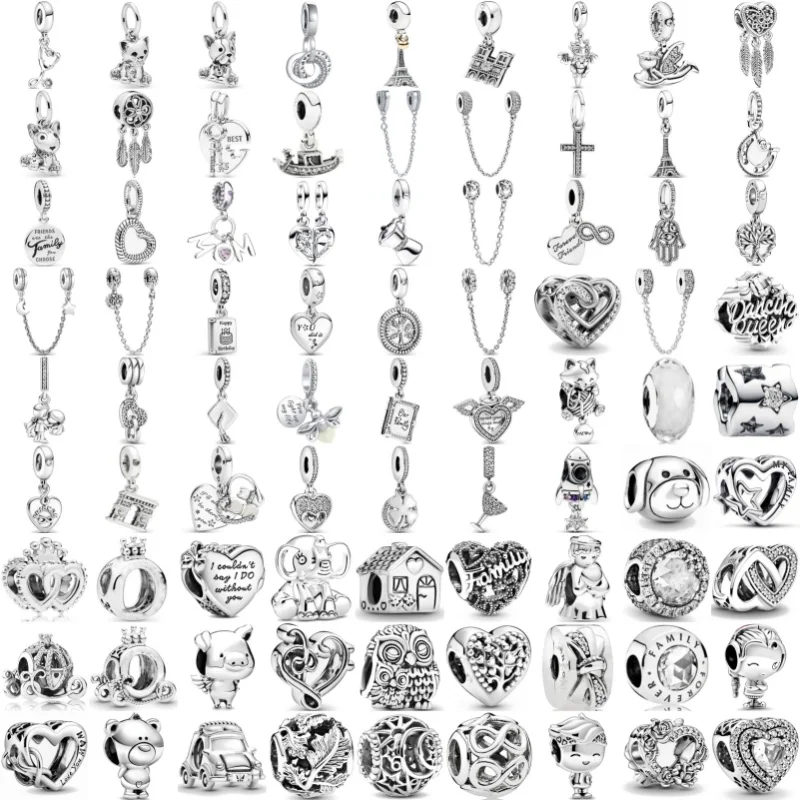 Fit-Original-European-Charms-Bracelet-925-Sterling-Silver-Plated-White ...