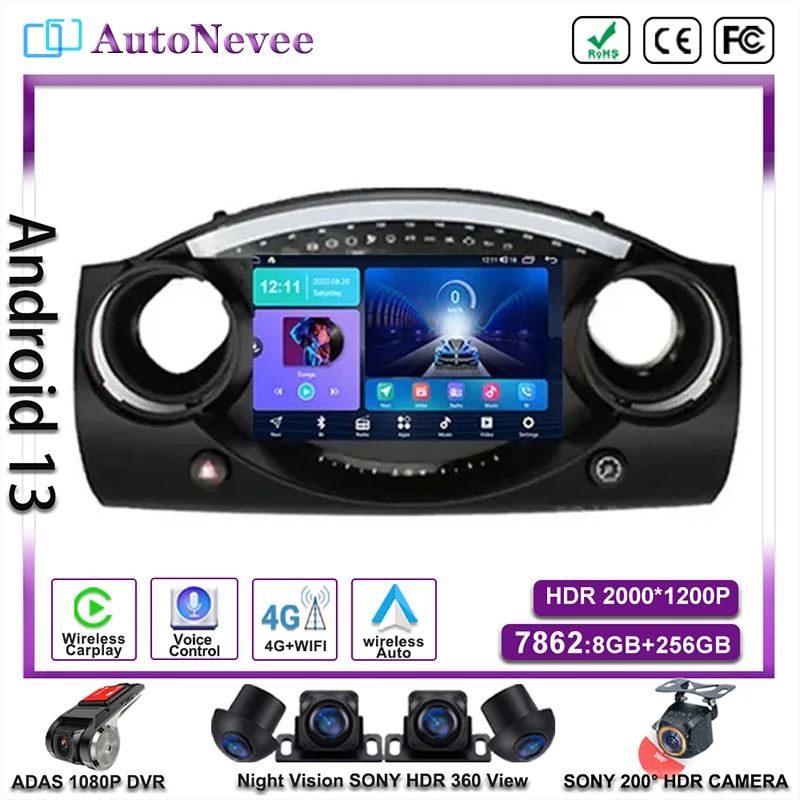 Android-13-Car-Player-For-BMW-Mini-Cooper-S-R50-R52-R53-2004-2005-2006 ...