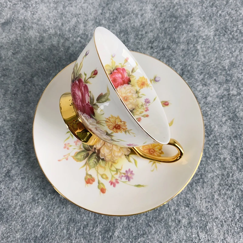 Christmas-Gifts-Gold-Afternoon-Tea-Cup-Saucer-Set-Coffee-Cup-Tea-Pot ...