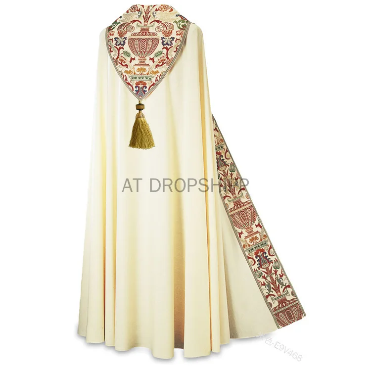 Medieval Priest Father POPE Cloak Missionary Clergy Cassock Cosplay ...