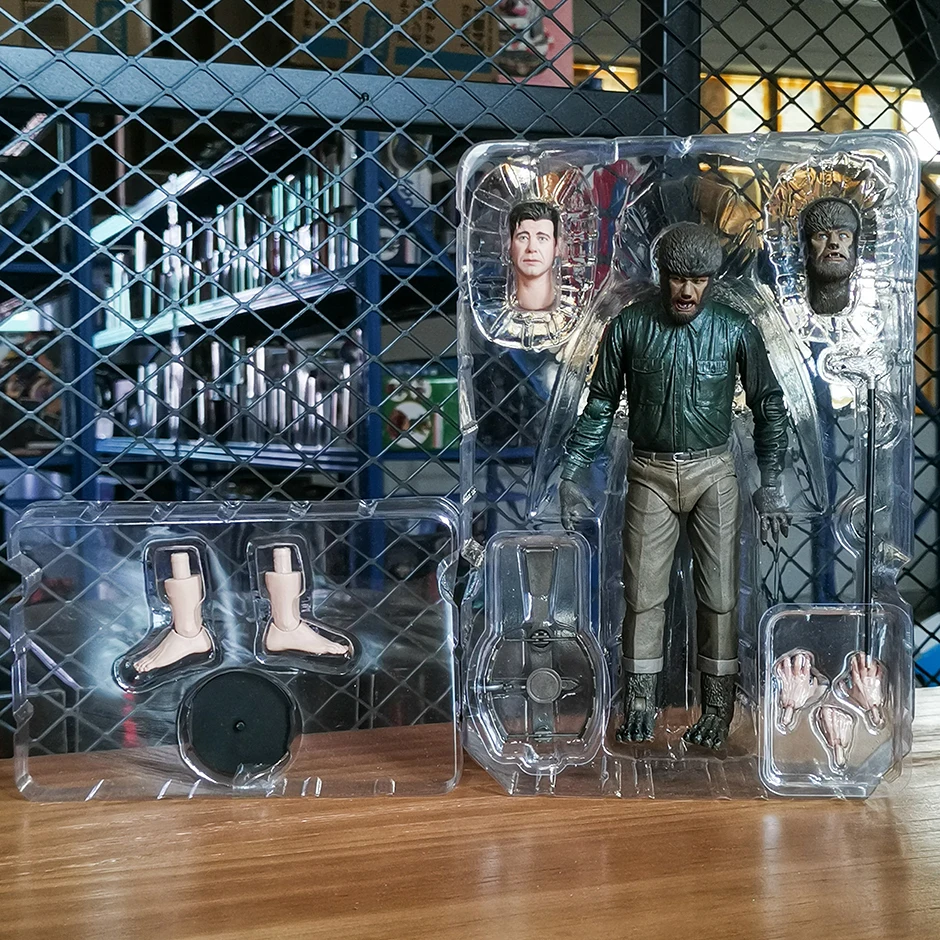 NECA figuras de acción de monstruos universales, modelo de juguete de colección, el hombre lobo ...
