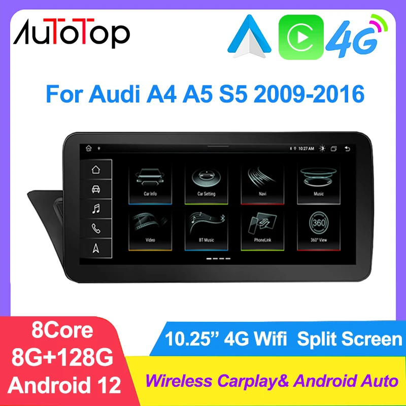 Autotop-10-25-Wireless-Apple-Carplay-Android-Auto-For-Audi-A4-B8-A5-S5 ...
