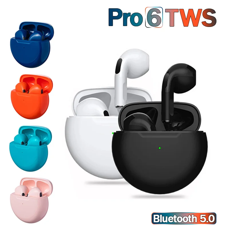 Tws Pro 6 Bluetooth Earphones Wireless Headphones Hifi Stereo Mini ...