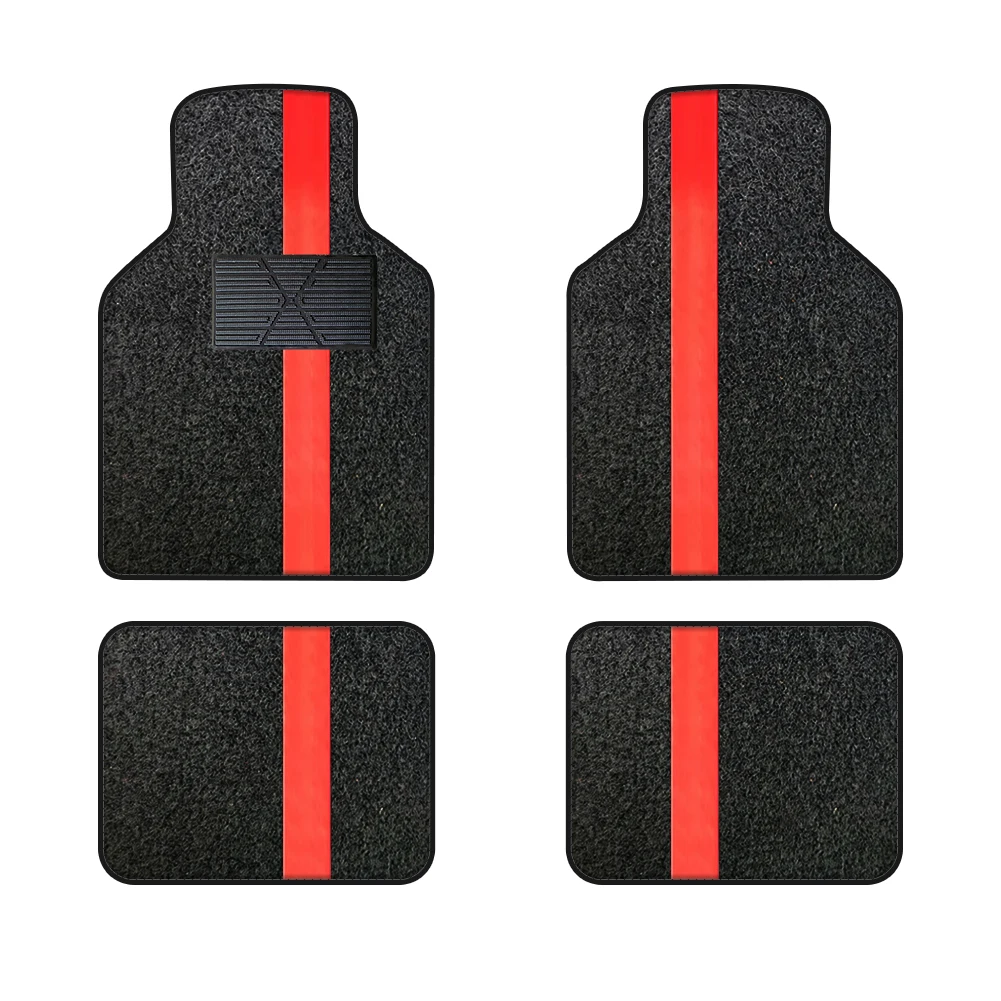 5X colorful Bar Universal Car Floor Mat Polyester Velvet Foot Pedal ...