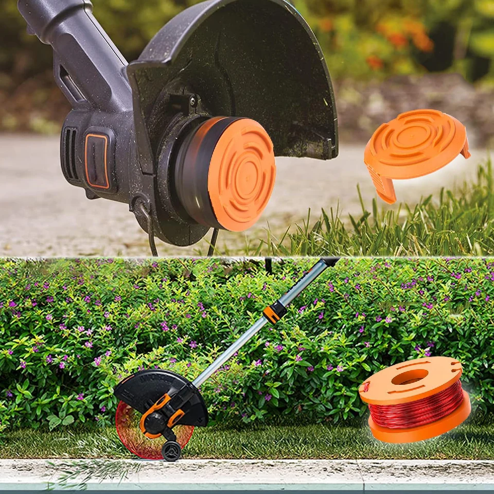 12 Pack Spool Line 12 Pack Trimmer Line Spools + Cap For Worx WG155 ...