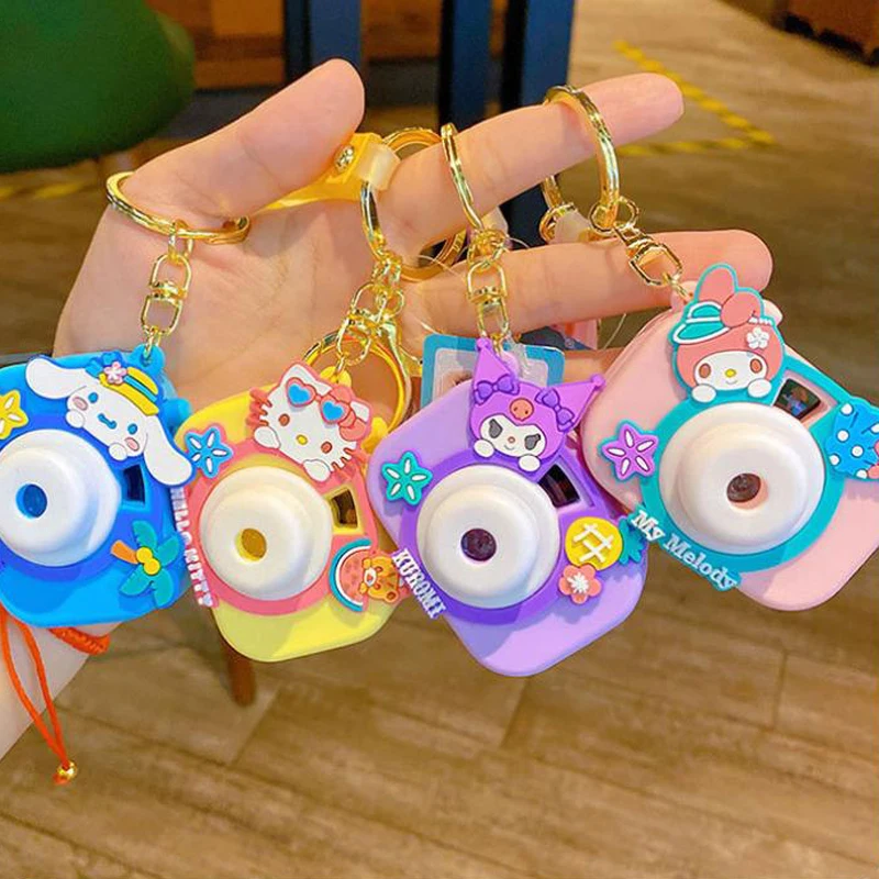 Camera Keychains Sanrio Projection Camera Key Chain Hello Kitty Kuromi ...