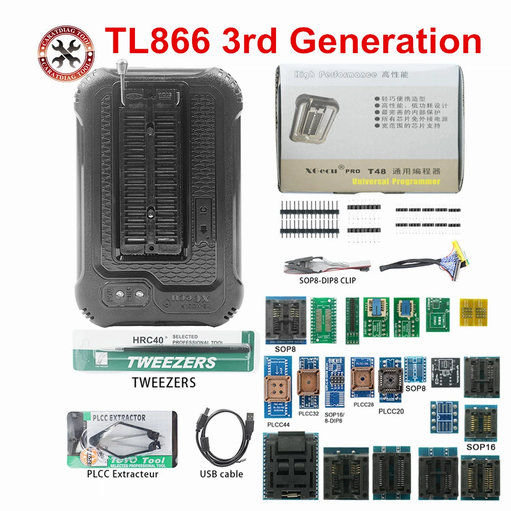 TL866 3G Original XGECU T48 Programmer Support 31000+ ICs for EPROM/MCU ...