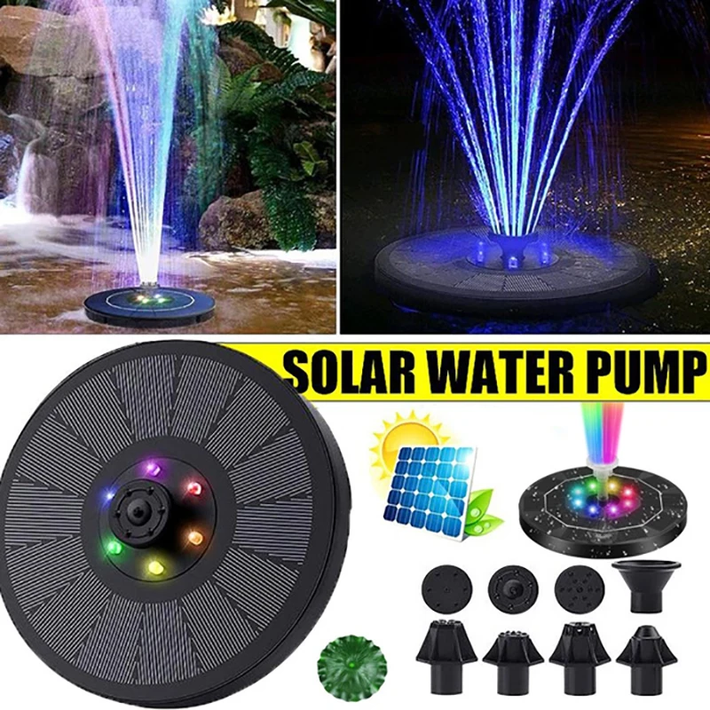 13-16-18cm-Solar-Water-Fountain-Pool-Pond-Waterfall-Garden-Decoration ...