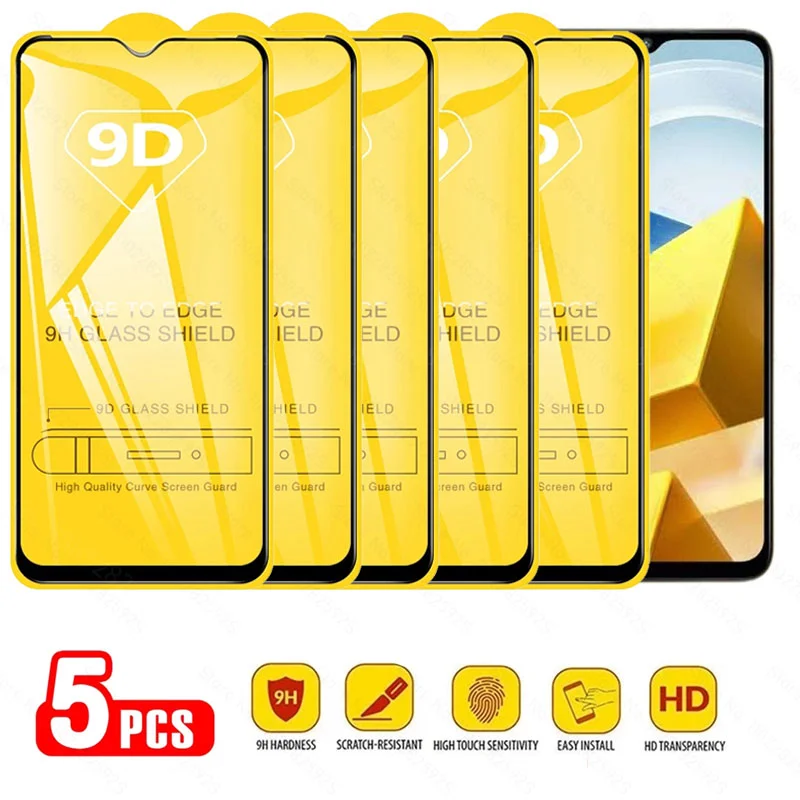 5PCS-9D-Screen-Protector-For-POCO-M5-M5S-Poco-F2-F3-M3-M4-Pro-Tempered ...