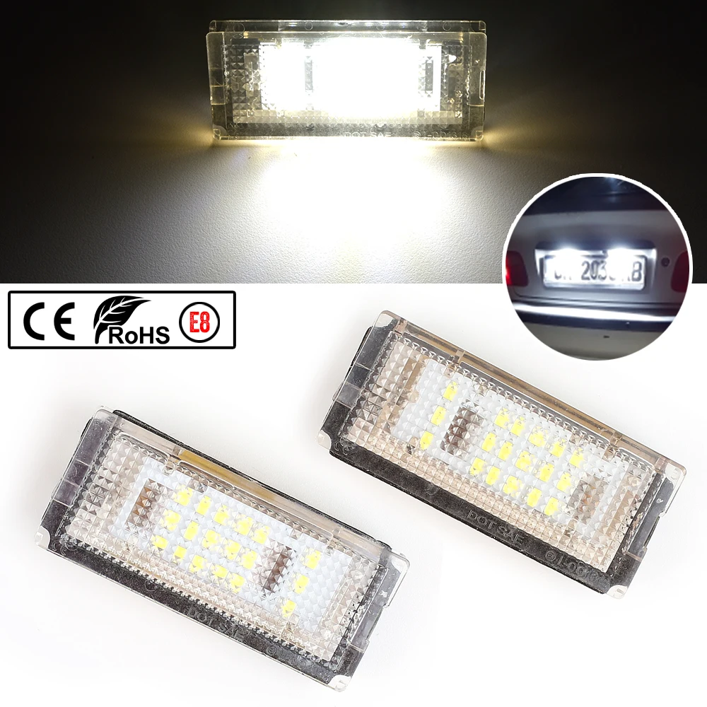 Luces-LED-para-placa-de-matr-cula-6500K-3528-SMD-2-piezas-Canbus-blanco ...