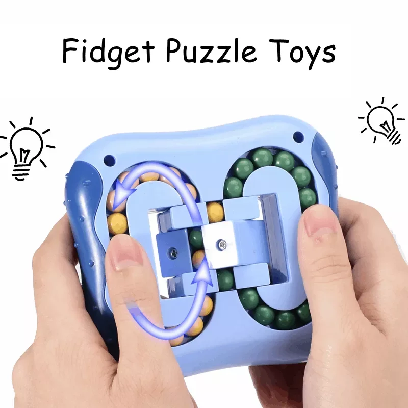 Fidgets Bean Puzzle Intelligence Kids Stress Relief Reversible Toy Maze ...