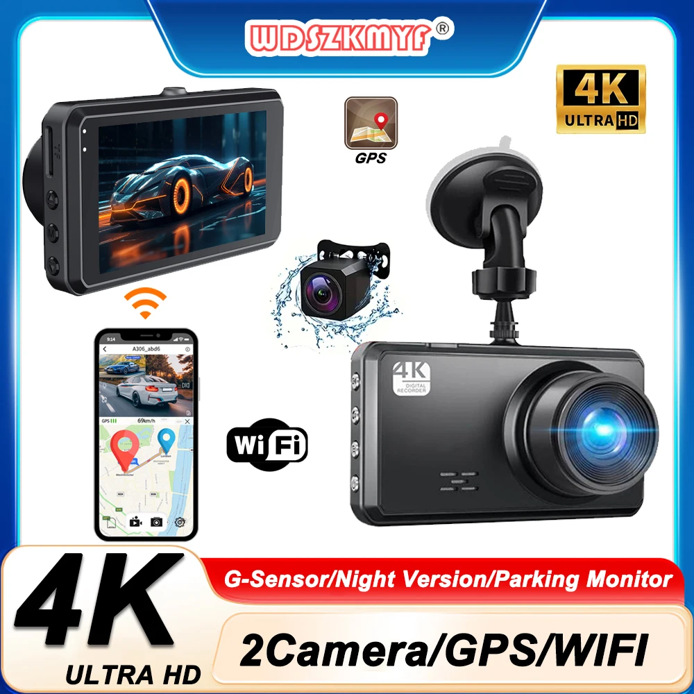 Car-Dvr-4K-UHD-WIFI-GPS-Dash-Cam-for-Cars-Camera-for-Vehicle-3Inch ...