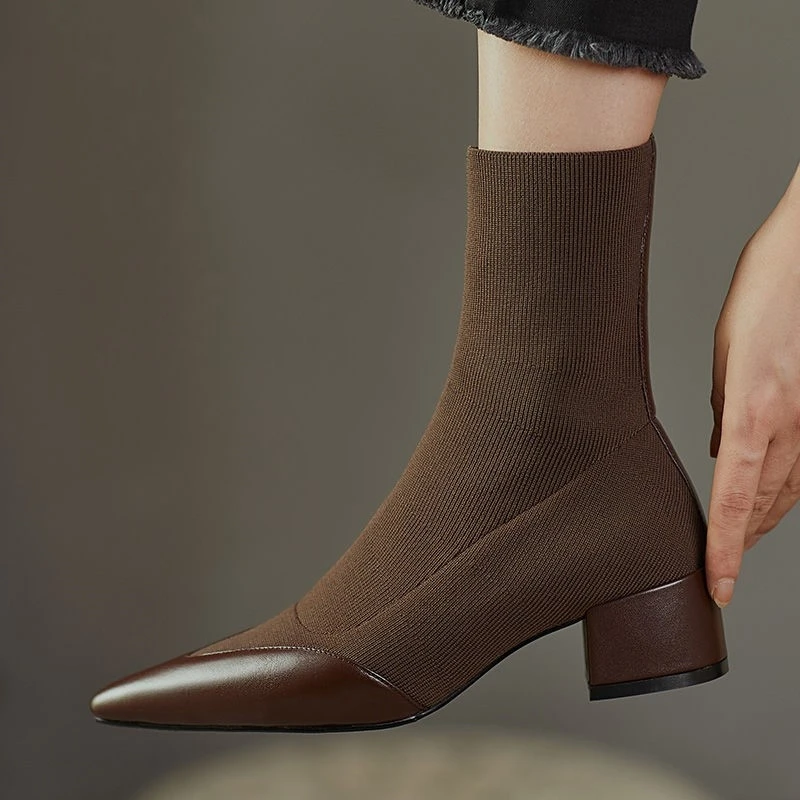2022-Fashion-Ankle-Elastic-Sock-Boots-High-Heels-Stretch-Women-Sexy ...