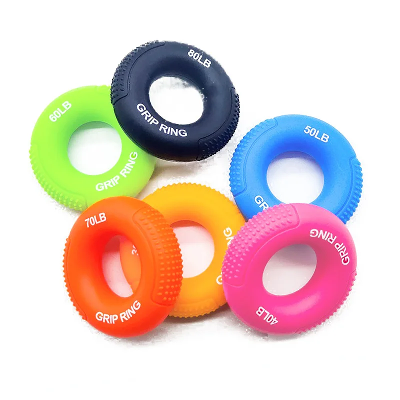 Silicone-Finger-Gripper-Hand-Resistance-Band-Grip-Ring-Wrist-Stretcher ...