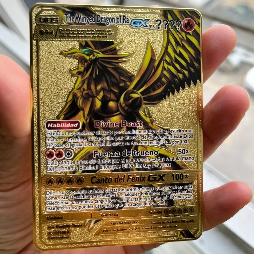 2022Spanish Pokémon Cards Metal Letters Spanish Iron Cards Mewtwo ...