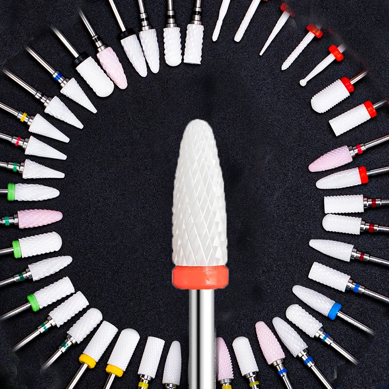 Embouts-en-c-ramique-pour-ponceuse-ongles-lectrique-1-pi-ce-c-ne-propre ...