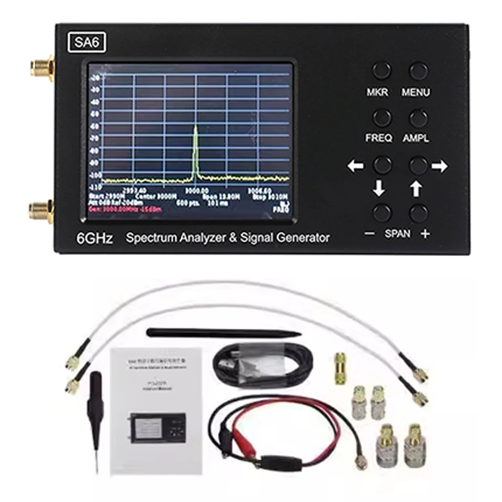 SA6-Portable-3-2-inch-Touched-Screen-Spectrum-Analyzer-Signal-Generator ...