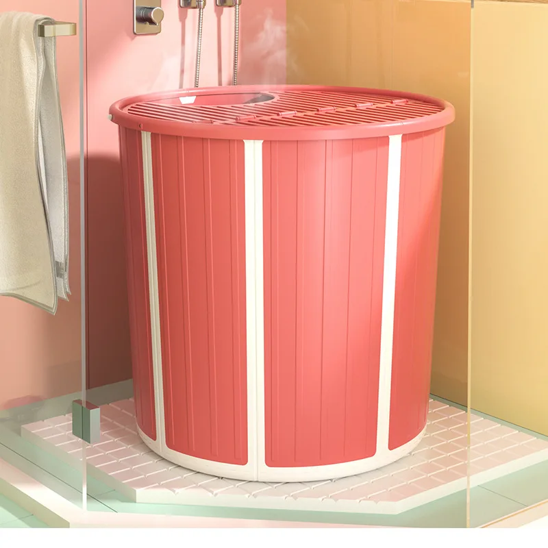 Thickened-Plastic-Folding-Bath-Bucket-Bathtub-Large-Capacity-Creative ...