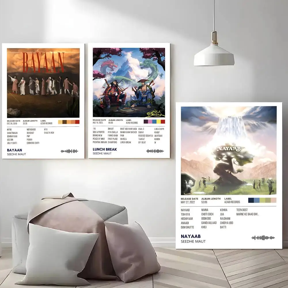 S-Seedhe M-Maut Album Poster HD Wall Stickers Mural Self-Adhesive ...