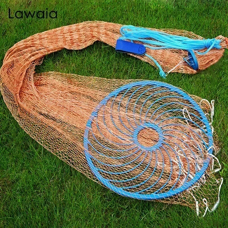 Lawaia Cast Network with Steel Pendant Braided Line Hand Throw Fishing ...
