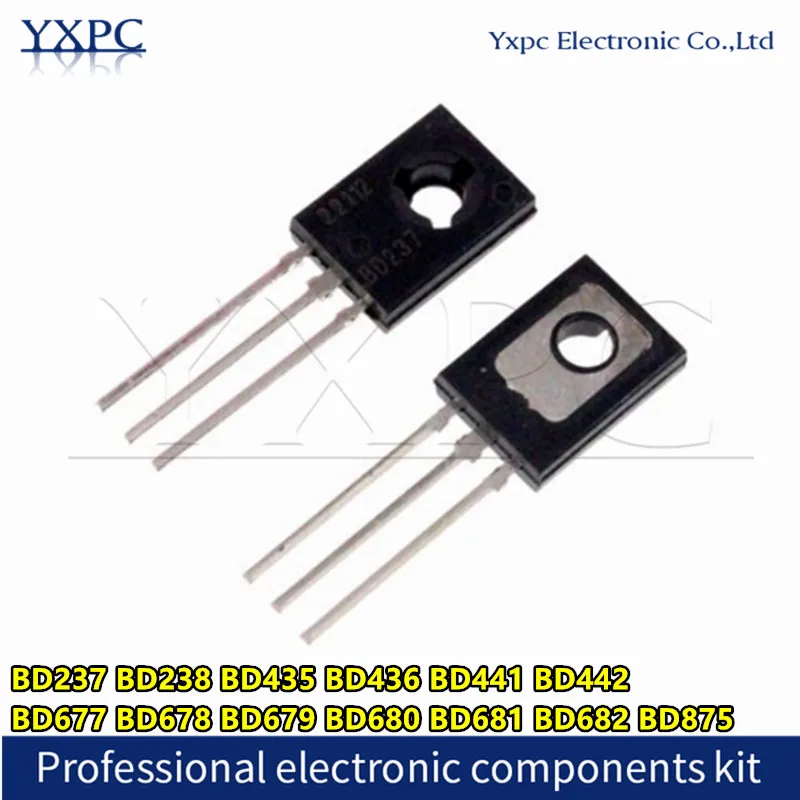 10pcs BD237 BD679 BD680 BD681 BD682 TO 126 BD238 BD677 BD678 BD875 ...