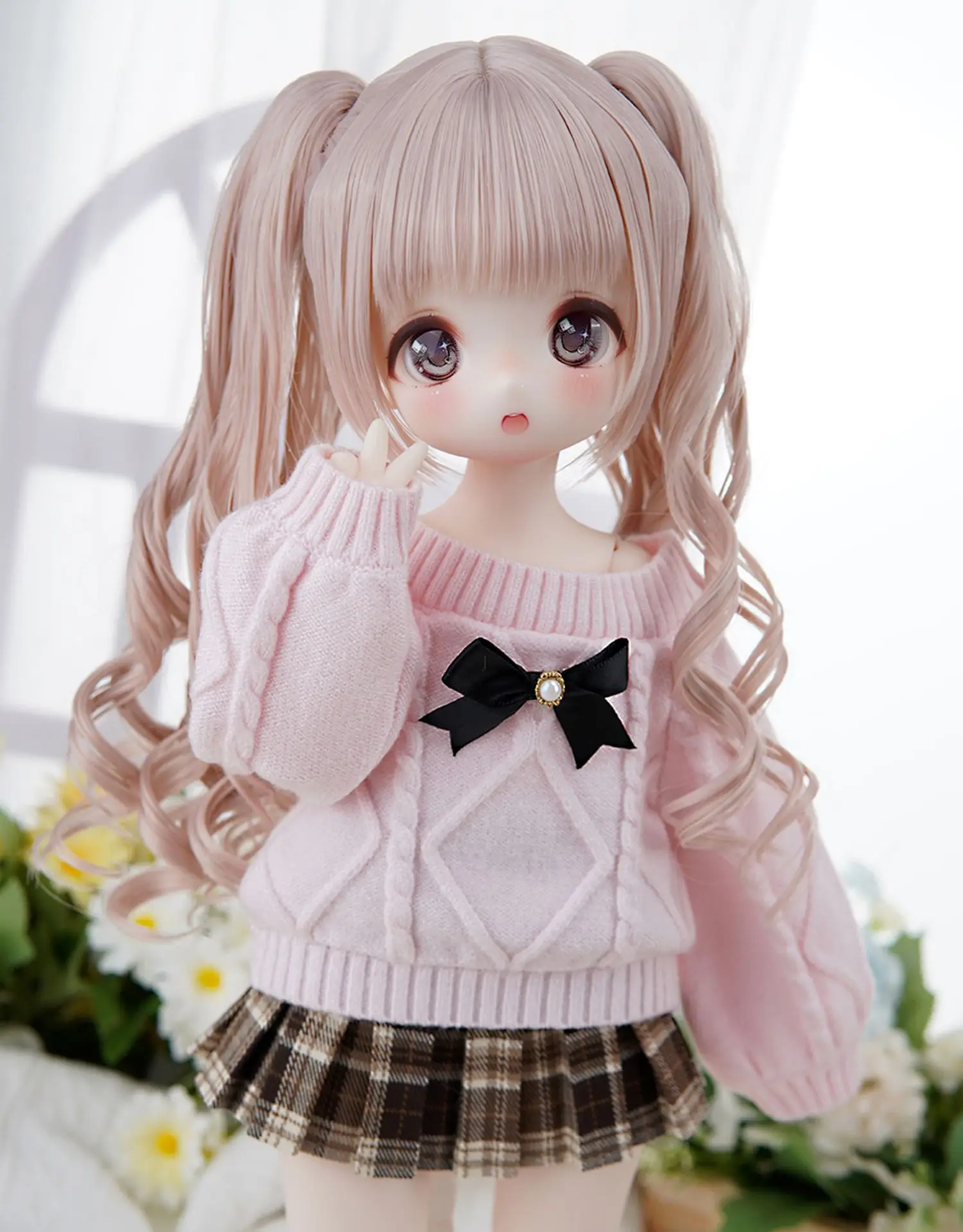 1/4 2 차 스타일 만화 토끼 콩 콩 인형, 귀여운 벗은 아기 메이크업, MDD MSD Xiong Sister Meow Ji 사용 가능